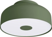 Stropní svítidlo Omiq, 1x olivově zelené kovové stínítko, (bílý plast), (fi 30 cm)