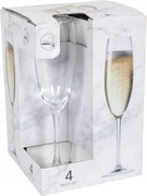Skleničky Na Šampaňské Prosecco Set 4 Vysokých Skleniček 190 ml Komplet