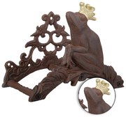 Litinový nástěnný držák na zahradní hadici Frog, 25,5x20 cm, hnědá