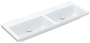 Villeroy & Boch Subway 3.0 - Dvojumyvadlo nábytkové 130x47 cm, bez přepadu, bez otvoru pro baterie, CeramicPlus, Stone White 4A71D3RW