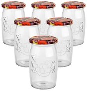 6dílná sada zavařovacích sklenic s víčkem, 335 ml