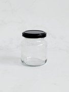 Kořenka skleněná LUPA 150 ml s černým víčkem