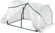 Skleníček Outsunny na terasu 100x70x60 cm - Malá zahradní školka s zipem pro pěstování rostlin a květin, ocelová konstrukce, PE potah, bílá | Aosom