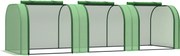 Skleník Outsunny se dveřmi, zimě odolný ocelový rám, skleník na balkon, do zahrady, skleník na rajčata 295x100x80cm, skleník na rajčata, zeleninu, kvě
