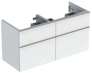Geberit iCon - Umyvadlová skříňka 118x62x48 cm, 4 zásuvky, lesklá bílá 502.309.01.2