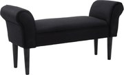 HOMCOM Lavice Ložnice Lavice Čalouněná lavice černá 102x31x51cm z MDF a pěny pro útulné akcenty