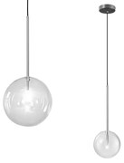 Toolight Skleněné kulovité svítidlo 20cm APP1685-1CP chrom