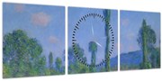 Obraz - Claude Monet, Poppy Field (Giverny), reprodukce (s hodinami) (90x30 cm)