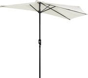 Zahradní slunečník Outsunny 270x137x236 cm s kličkou a polokruhovým tvarem pro terasu, patio a bazén | Aosom