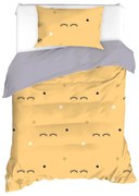 Žluto-šedé povlečení na jednolůžko 140x200 cm Dide – Mijolnir