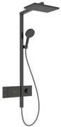 Hansgrohe Raindance Alive Q - Sprchový set s termostatem, 21x34 cm, 3 proudy, EcoSmart, kartáčovaný černý chrom 24581340