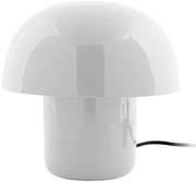 Bílá stolní lampa s kovovým stínidlem (výška 20 cm) Fat Mushroom – Leitmotiv