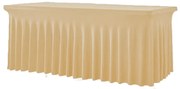 Elastický potah SKIRTING na skládací stůl 180-183x76 cm VÍCE BAREV Barva ubrusu: ŠAMPAŇ / CHAMPAGNE