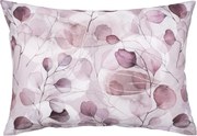 SCANquilt povlak SATÉN PLUS purple leaves pudrová 50 x 70 cm