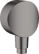 Hansgrohe FixFit S, nástěnné kolínko se zpětným ventilem, kartáčovaný černý chrom, HAN-26453340