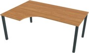Kancelářský stůl Hobis Ergo pravý UE180060P, deskaakát, bílá RAL 9016