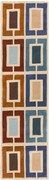 Flair Rugs, Ručně všívaný běhoun Illusion Retro Blocks Blue/Multi, 60x230, vícebarevná, ložnice