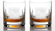 Dekorant Luxusní ručně broušené sklenice na whisky s monogramem Mayfair 310 ml 2KS