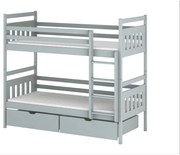 Legno Dětská patrová postel Adam šedá Rozměr (cm): 80x160