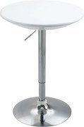 HOMCOM Barový stůl moderní jídelní stůl výškově nastavitelný kovový ABS lakovaný bílá Ø61 x 76-97 cm do kuchyně a obývacího pokoje | Aosom.de