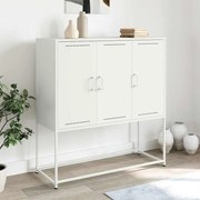 Skříň highboard bílá 100,5 x 39 x 107 cm ocel