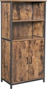 XXXLutz VYSOKÁ KOMODA, hnědá, černá, 60/124,5/35 cm Boxxx - Online Only obývací stěny - 002543025701