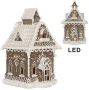 Perníkový LED domek kostel Gingerbread Cotti - 13*12*20 cm