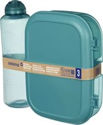 Set svačinového boxu s lahví - Svačinový box Ribbon 1,1 l a láhev Swift 480 ml, mix barev - SISTEMA Barva krabiček SISTEMA: Zelená