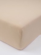 MK Lůžkoviny Jersey prostěradlo do postýlky s elastanem Deluxe 60 × 120 cm – béžové