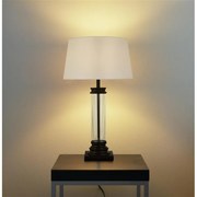Searchlight EU5141BK Stylová stolní lampa PEDESTAL černá + čiré sklo