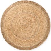 Hanse Home, Kusový koberec Jute Braided 106332 Natural Gold kruh, 200x200 (průměr) kruh, béžová, chodba / předsíň