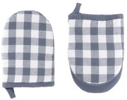 Bavlněné kuchyňské rukavice v sadě 2 ks Gingham – Tiseco Home Studio
