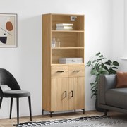 Skříň highboard dub sonoma 69,5 x 34 x 180 cm kompozitní dřevo 3200516