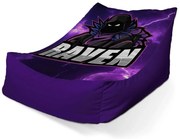 Sablio Sedací vak Lounge FORTNITE RAVEN Fialová bouře - 120 x 100 x 80 cm