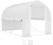 Zahradní skleník Outsunny 3 x 2 x 2 m - fóliový skleník se 4 okny a dveřmi | Aosom