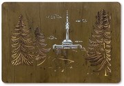 Li-Go "Praděd" světelný obraz s baterií 90x62cm varianta ovládání: manuál/pohybové čidlo, provedení povrchu: dub světlý