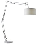Redo 02-385 - Stojací lampa AZAR 1xE27/42W/230V bílá/chrom