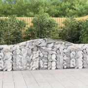 Klenuté gabionové koše 15ks 400x30x80/100 cm pozinkované železo 3146862