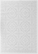 NORTHRUGS, Kusový koberec Duet Rosel 106251 White/Gray - na ven i na doma, 160x230, šedá, chodba / předsíň