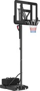 SPORTNOW Mobilní Basketballový Koš, Nastavitelná Výška Koše 230-305 cm, Stojan na Basketbal s 110 x 75 cm nerozbitnou zadní deskou na kolech, pružinov