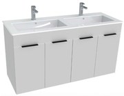 Jika Cube - Skříňka s dvojumyvadlem, 118x42x62 cm, bílá H4536611763001
