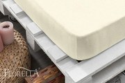 Florella Prostěradlo Zwirn Jersey Elastan Alabaster, 90-100x200 cm