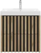 Koupelnová skříňka s umyvadlem SAT Delano 60x56x45 cm dub mat DELANO60ZDCUM