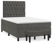 Box spring postel s matrací tmavě šedý 120x190 cm samet 3270488
