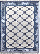Ručne viazaný kusový koberec Geo DESP P82 Silver Blue, 80x150, modrá, chodba / predsieň, Diamond Carpets India
