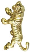 Nástěnný kovový zlatý háček Tygr - 11.5*5.5*5cm