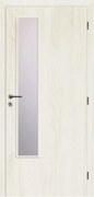Solodoor Interiérové dveře L2 sklo, 60 P, 60 × 197 cm, fólie, pravé, Andorra white, prosklené