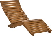 Zahradní lehátko Outsunny, sklápěcí křeslo, relaxační židle pro bazén, balkon, nosnost do 120 kg, masivní dřevo, třešeň, 66 x 170 x 77 cm | Aosom