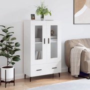 Skříň highboard bílá 69,5 x 31 x 115 cm kompozitní dřevo