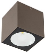 Redo 90105 Teko, rezavohnědé stropní exteriérové svítidlo, 6W LED 3000K, výška 9,4cm, IP65